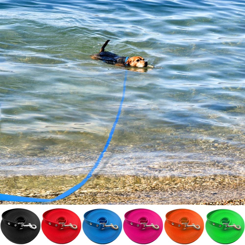 Waterproof Dog Leash PVC Long Leash Outdoor Pet Training Recall Lead ...