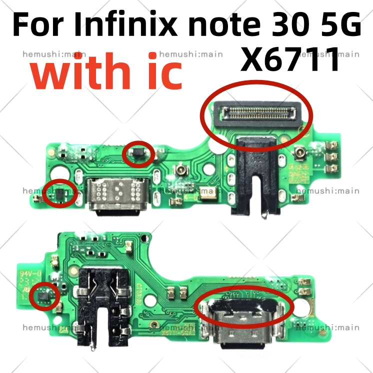 USB Charging charger port board For Infinix note 30 5G X6711 Mainboard ...