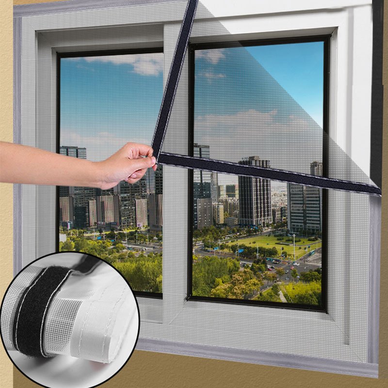 Window Screen Net Anti-Mosquito Window Net Self-Adhesive Window Screen ...