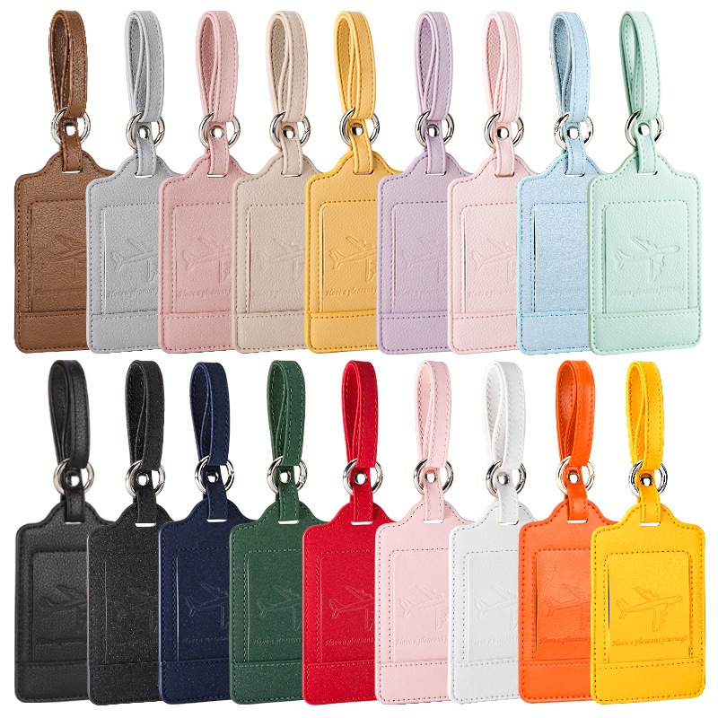 New multi-coloured aircraft boarding pass suitcase tag check-in ...