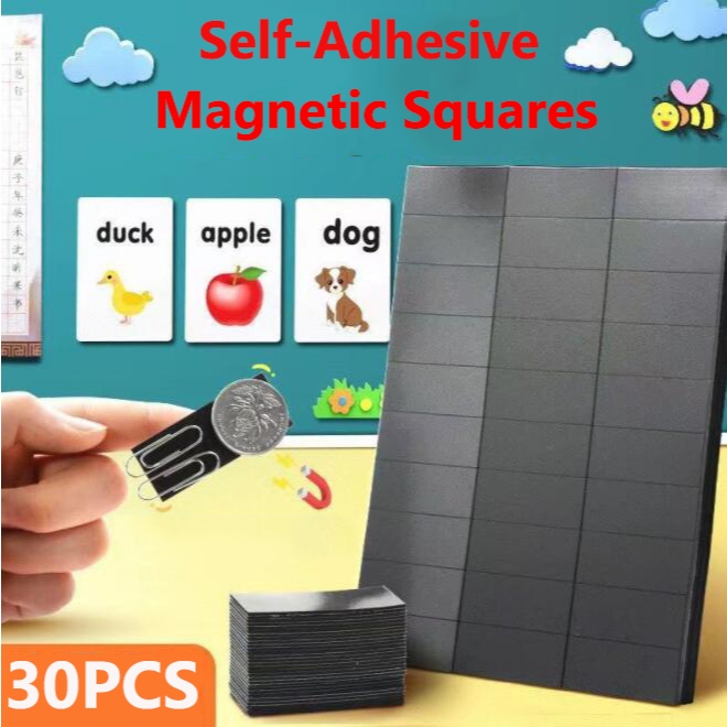 Self-Adhesive Magnetic Squares, Flexible Magnetic Squares with Self ...