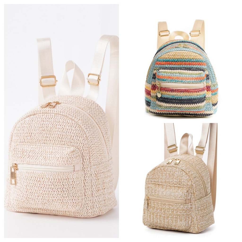 [Ready stock, quick delivery] Straw backpack women's backpack women's ...