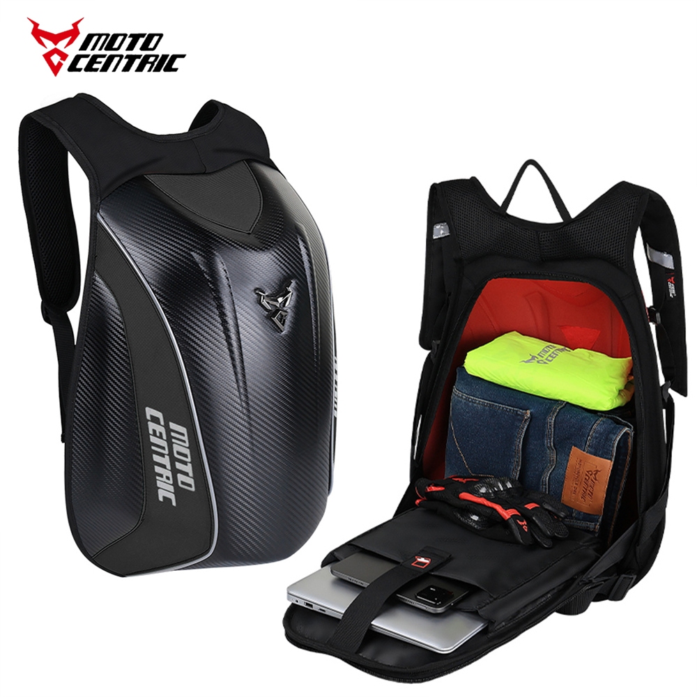 MOTOCENTRIC Motorcycle Backpack Waterproof Large Capacity Carbon Fiber ...