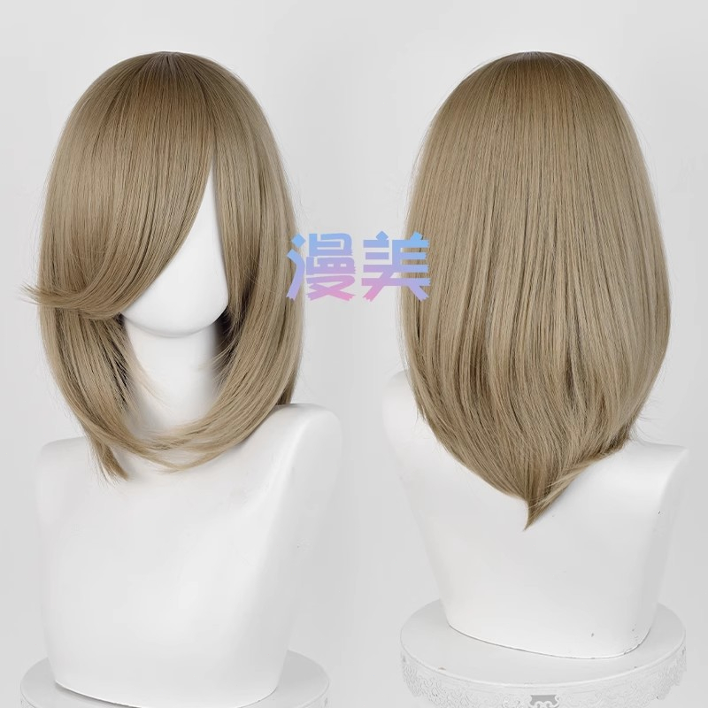 Girls Long Bangs Cosplay Wig 40cm Long Universal Straight Multicolor ...