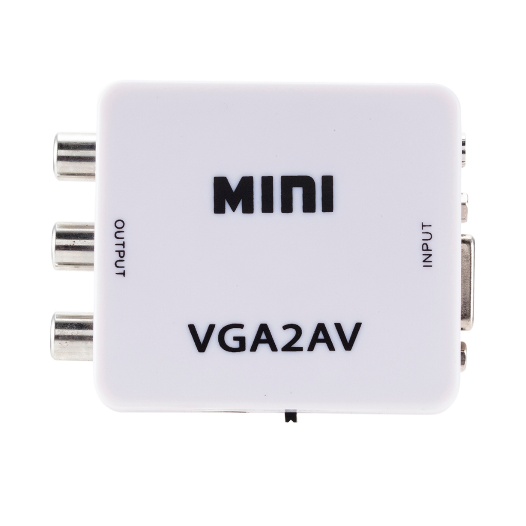 Mini VGA TO AV Converter VGA2AV Convertor with 3.5mm Audio VGA To RCA ...