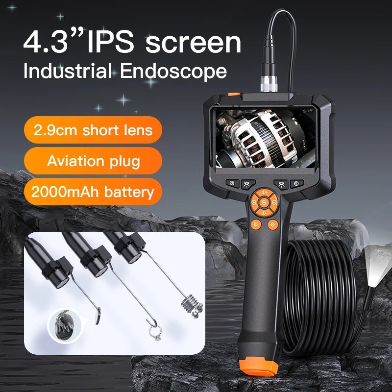 HD1080P 8mm Lens Industrial Endoscope Camera 4.3inch IPS Screen ...