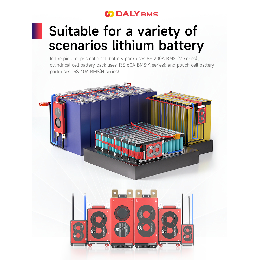 NEW KMS DALY Hardware BMS 3s 4s 7s 8s 10s 12s Li-ion LiFePO4 12V 24V ...