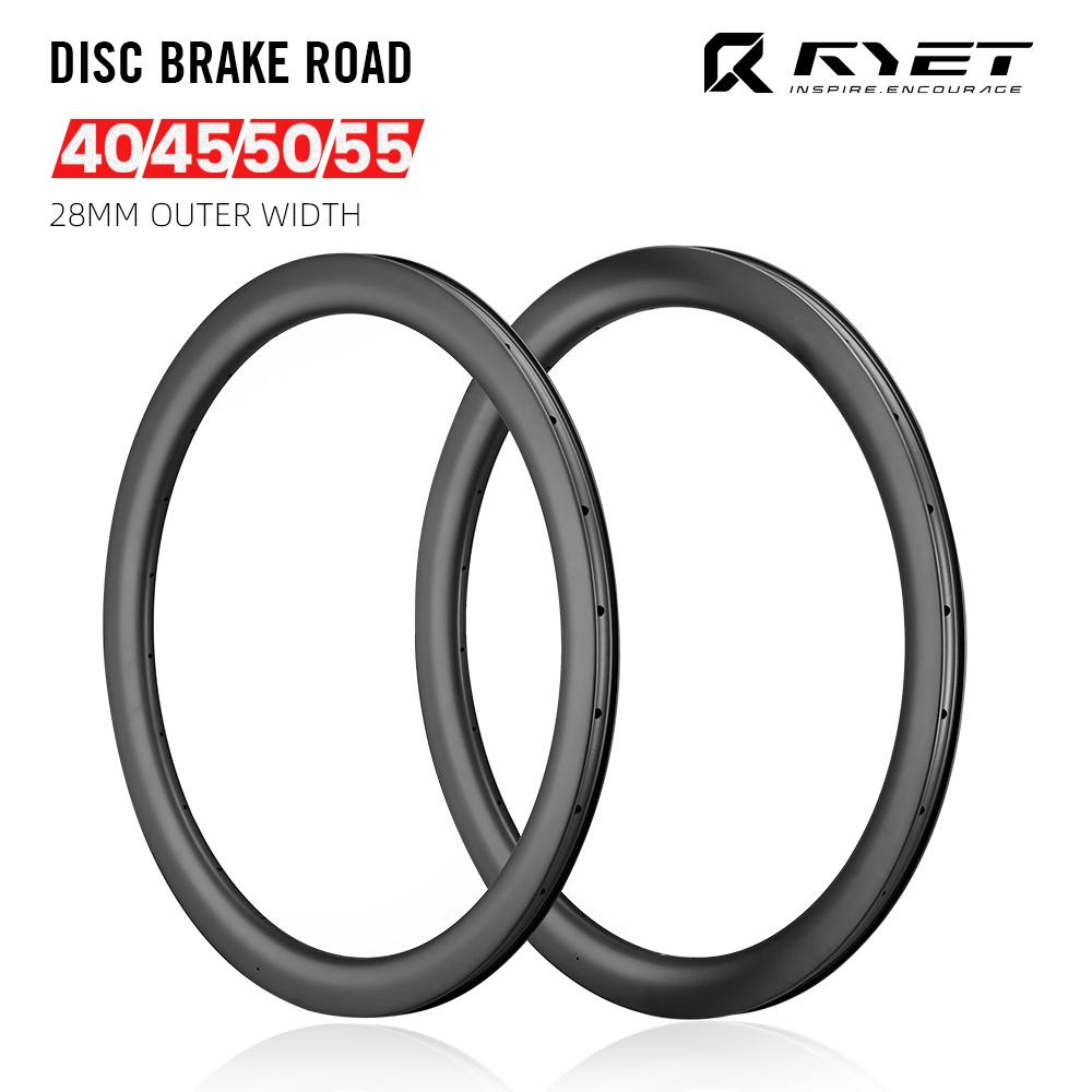Ready Stock! LEXON RYET 700C Carbon Road Rims Disc Brake 40mm 45mm 50mm ...