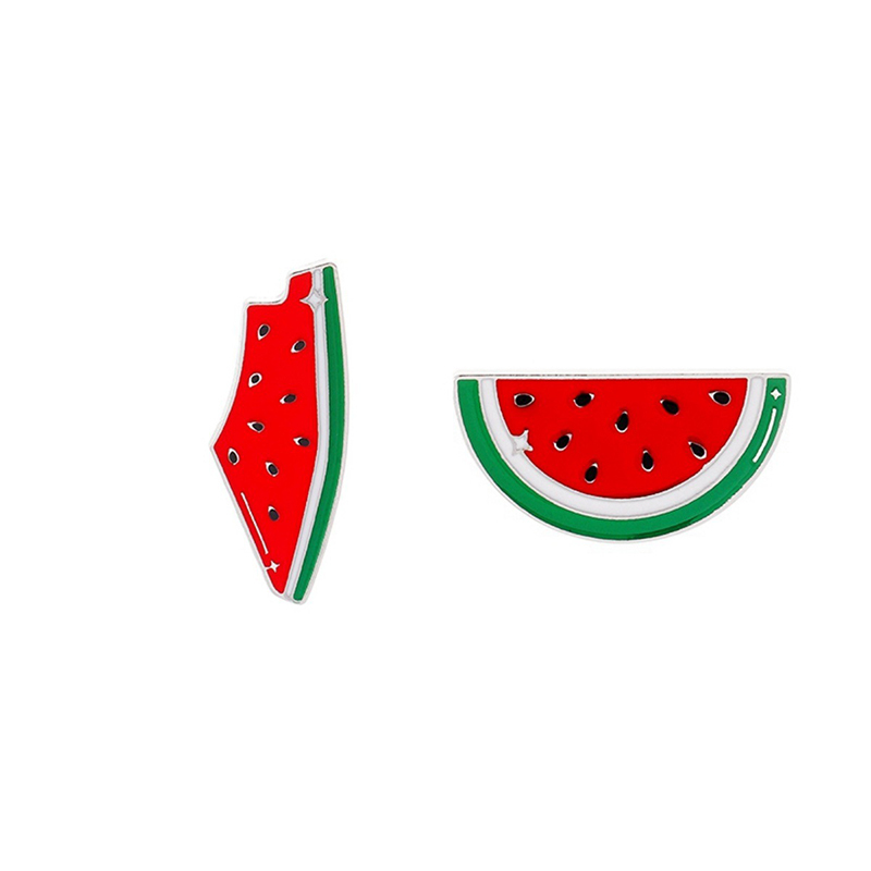 Watermelon Enamel Pin Cute Enamel Pins Fruit Shaped Cartoon Brooch Pin ...