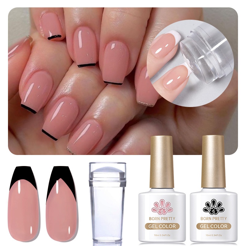 BORN PRETTY Gel Polish Set Nail-Primer Rubber Base Top Coat Functional ...