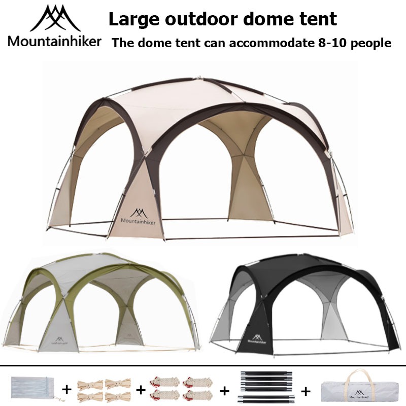 Dome-style canopy tent for multiple people to shade and protect against ...