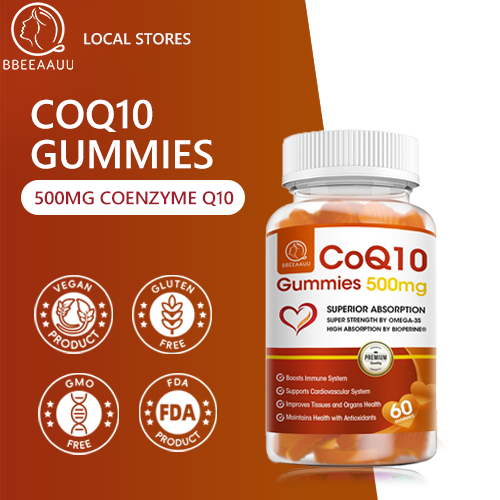 BEAU CoQ10 Gummies 500mg Coenzyme Q10 with Vitamins Support Heart ...