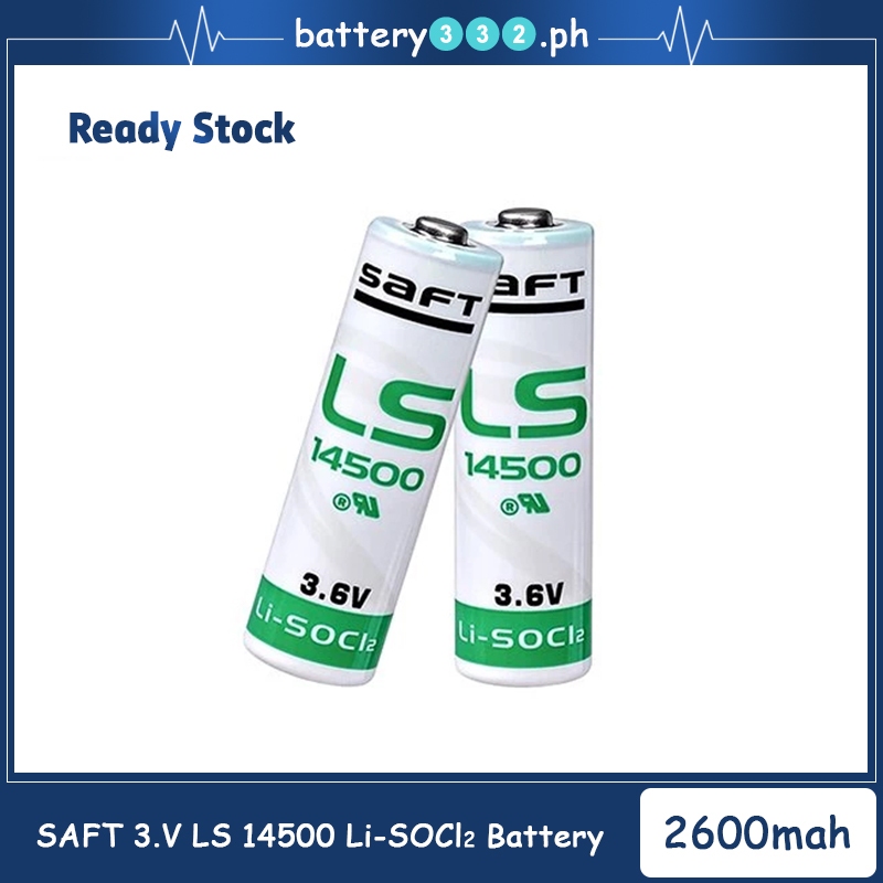 SAFT LS 14500/ls14500 Battery 3.6V 2600mAh Li-SOCl2 Cells | Shopee ...