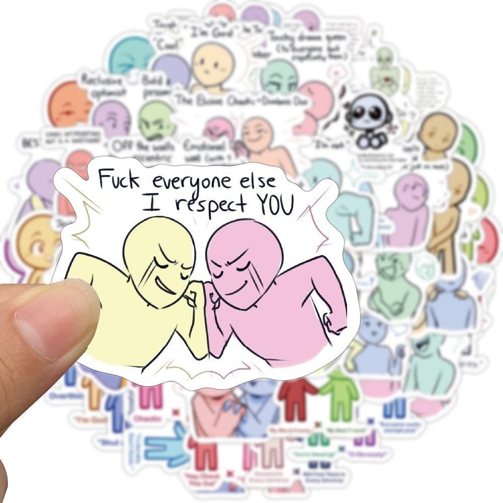 [Large Stickers]50pcs Cartoon Ship Dynamics Stickers Funny Contrary ...