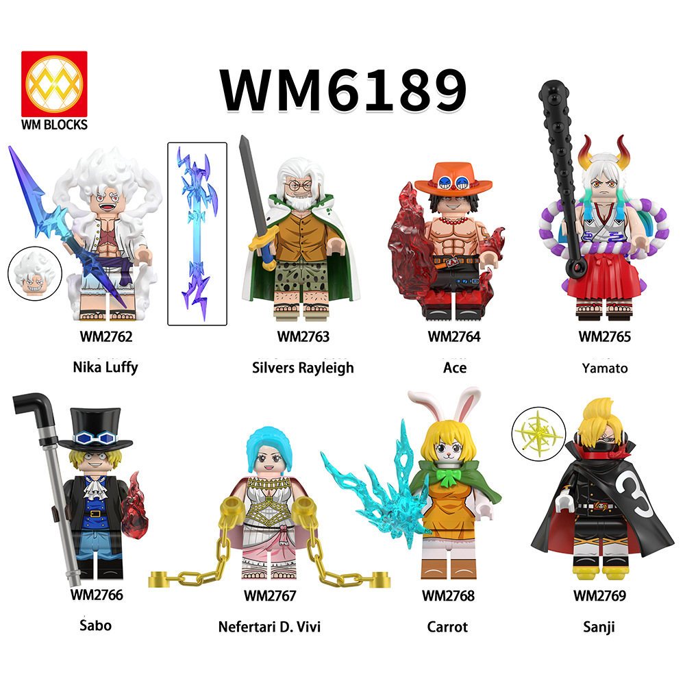 Anime Block Toys Figure Nika Luffy Ace Yamato Carrot Sanji Building ...