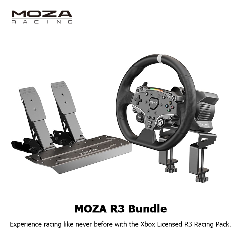 MOZA Racing R3 Bundle Kit for Xbox & PC Racing Wheel and Pedals ...