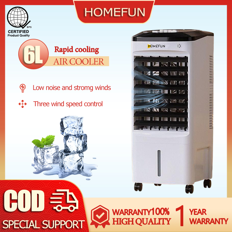 HOMEFUN 6L Cooling Steam Fan Mobile Air Conditioning Large Air Volume ...