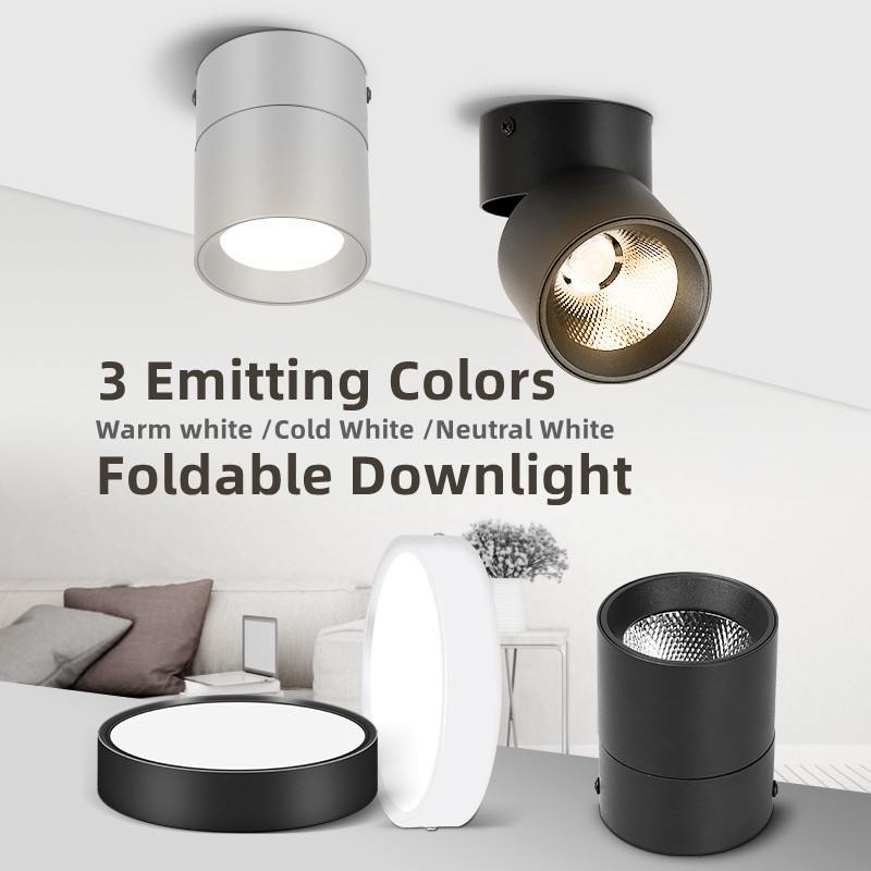 CHUANGYANG 3 Colors Led Foldable Surface Mounted Downlight Spot Light ...