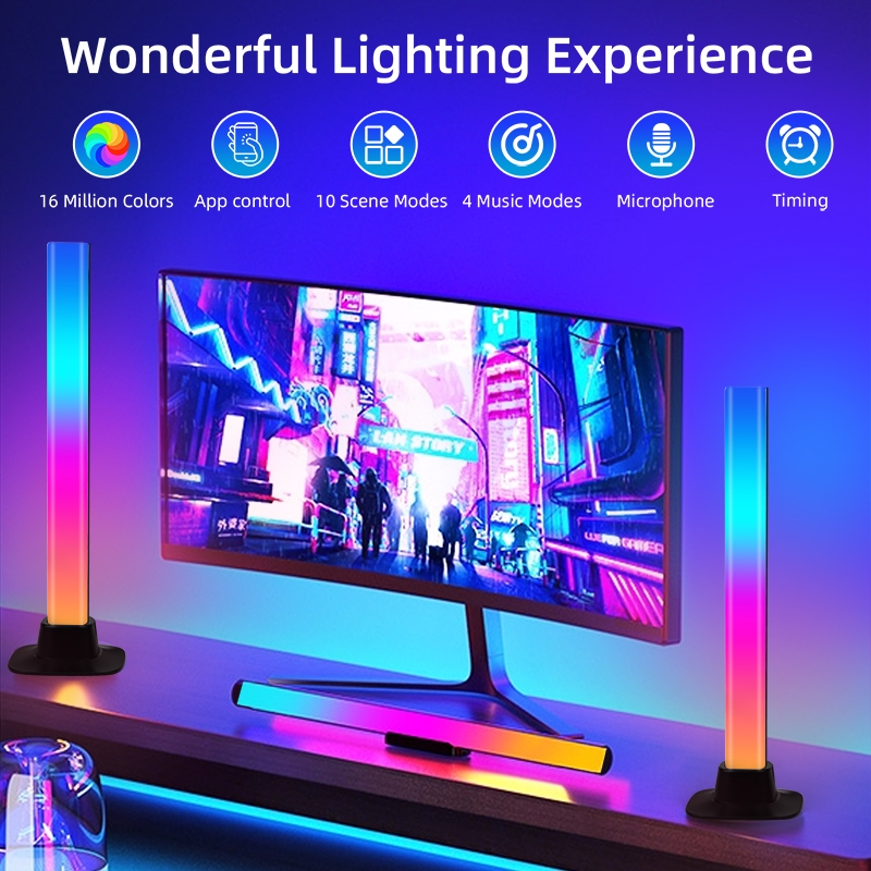 Smart Sound Control Led Night Light RGB Pickup Lights Music Rhythm ...