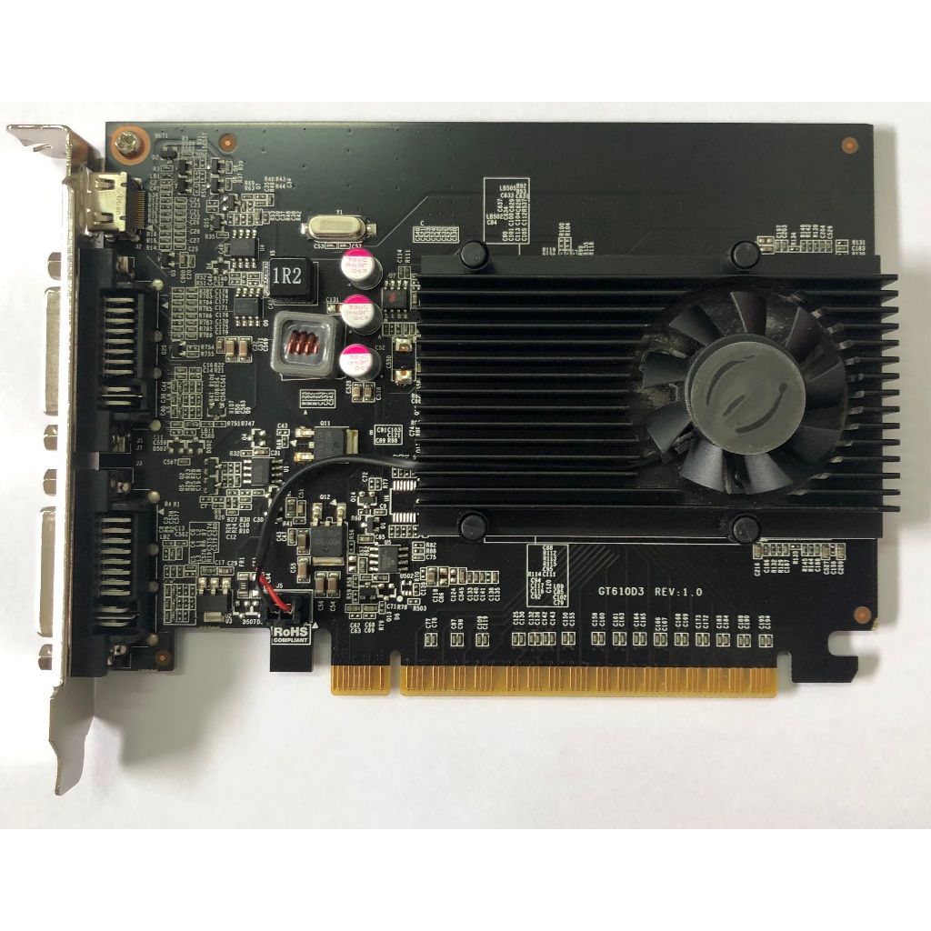 EVGA GeForce GT 610 1024MB GDDR3, Dual DVI, Mini HDMI Graphics Card 01G ...