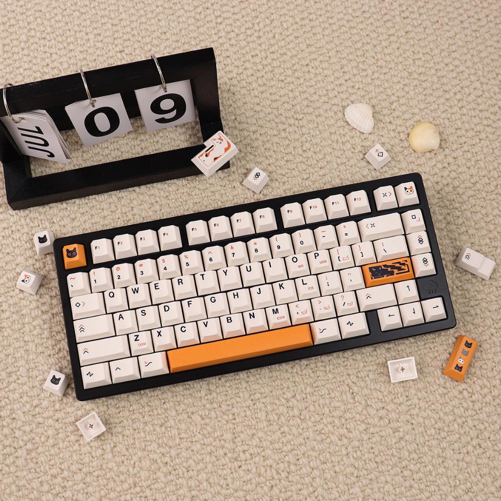 148 Keys Calico Mechanical Keyboard Keycaps PBT Dye-sublimation Cherry ...