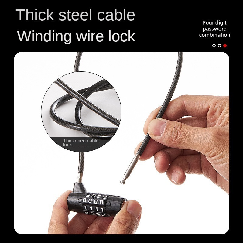 U-shaped 4-digit Lock Combination Anti-theft Bicycle Combination ...