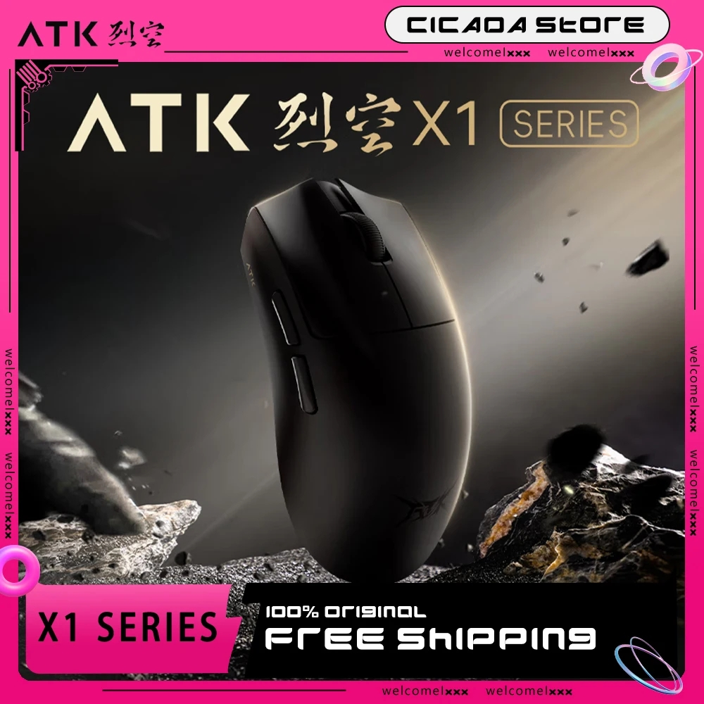 Atk Liekong X1 Wired/Bluetooth/Wireless Three Mode Mouse Paw3950 ...
