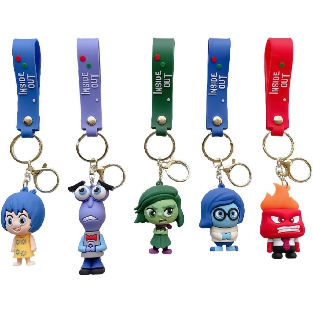 Disney Pixar Inside Out Sadness Pocket Keychain Joy/Fear/Anger/Disgust ...