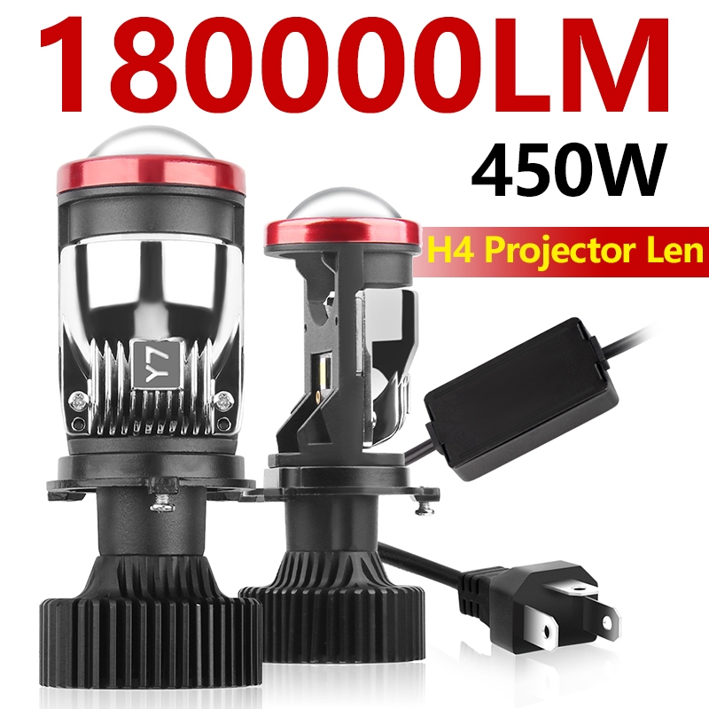 Roadsun 1 Pair Super Bright LED Headlight H4 Canbus Bi LED Mini Lens ...