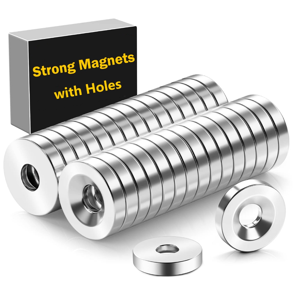 Strong Magnets with Countersunk Hole, Fridge Magnets, Pot Magnets ...