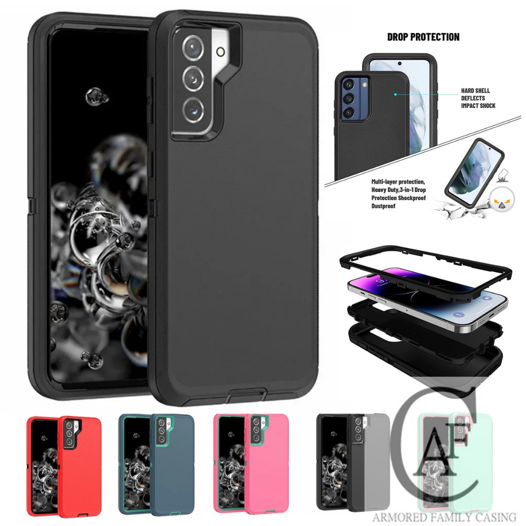 Luxury Armor 3-in-1 Case For Samsung Galaxy S20 S21 S22 S23 S24 Plus Ultra S9 S10 Plus S21FE ...