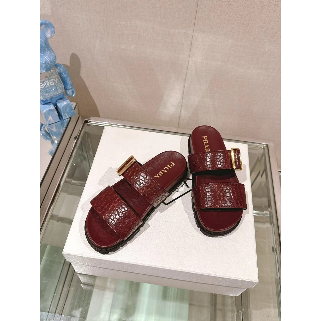 New Classic Summer Leather Slide Slippers | Shopee Philippines