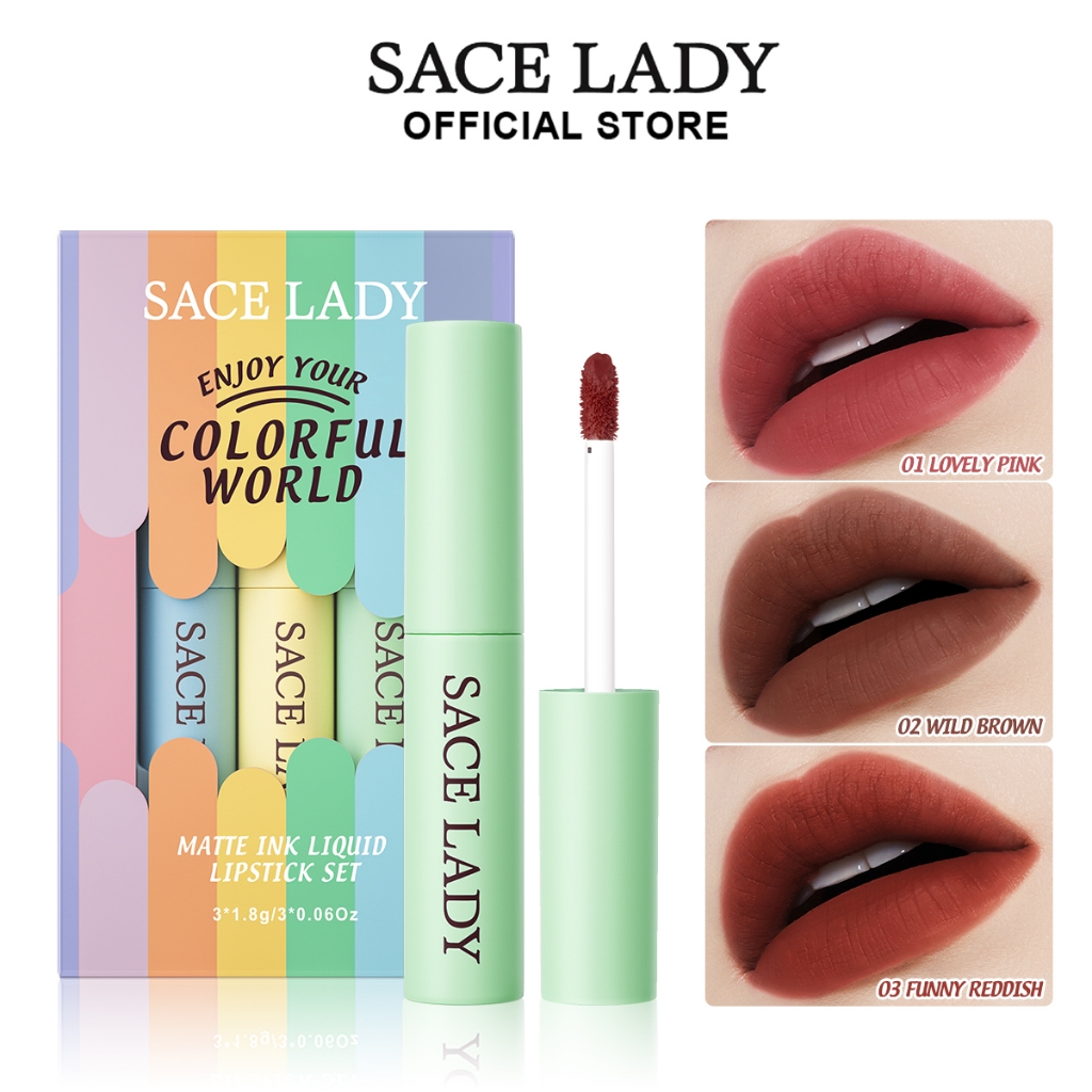 SACE LADY Matte Ink Liquid Lipstick Set High Pigment Waterproof Lip ...