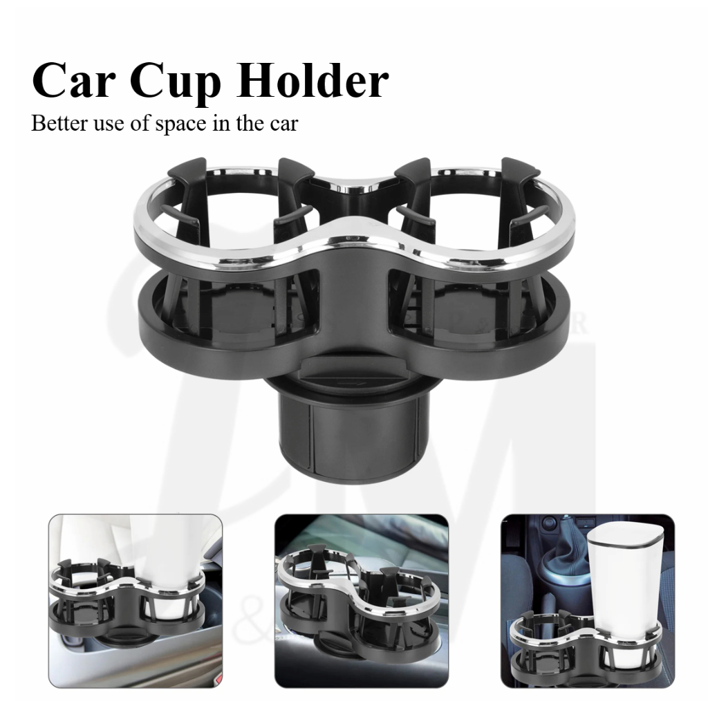 Two Holes Instrument Panel Cup Holder Adjustable Base Tea Cup Stand ...