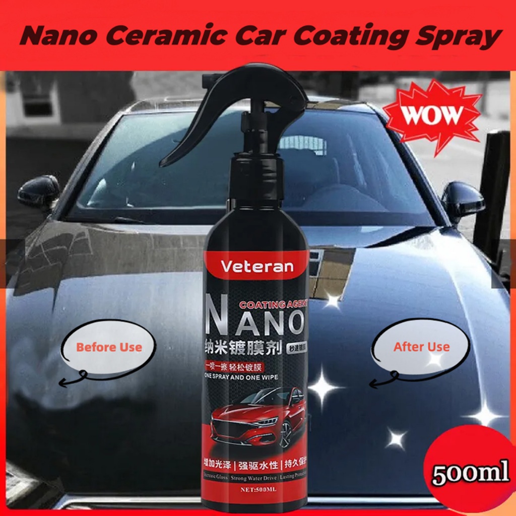 500ml Car Coating for Car Wax Spray and Polish Two-in-one Coating Auto Car Wash and Wax ...