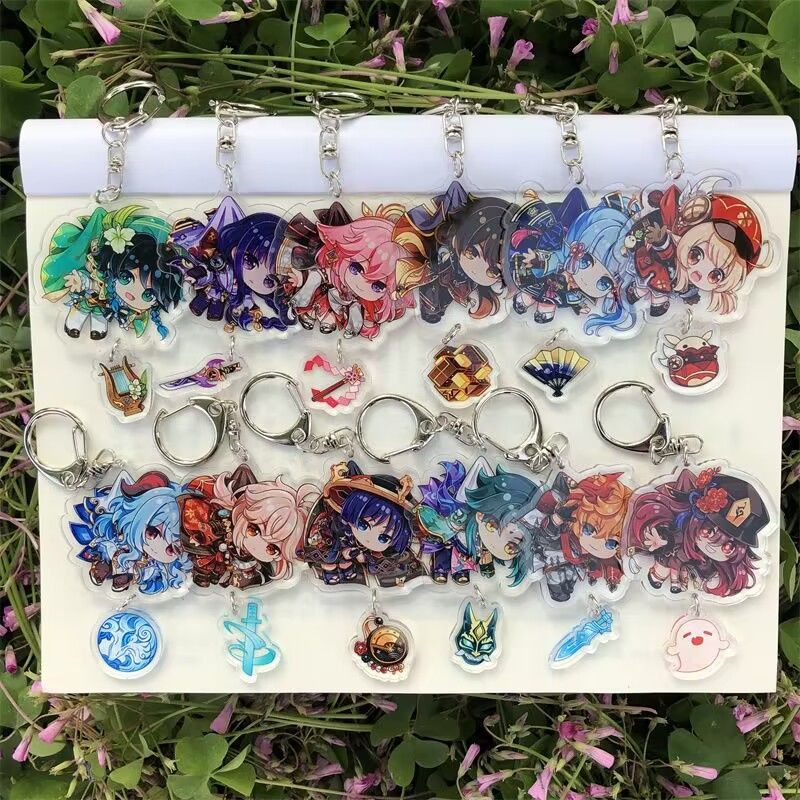 Local-Stock Genshin Impact Keychain Raiden Shogun Xiao Hutao ...