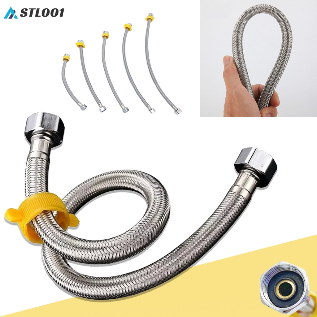 Flexible Hose High Quality Bathroom Toilet Stainless Steel Flexible hose （1/2*1/2） Heavy Duty ...