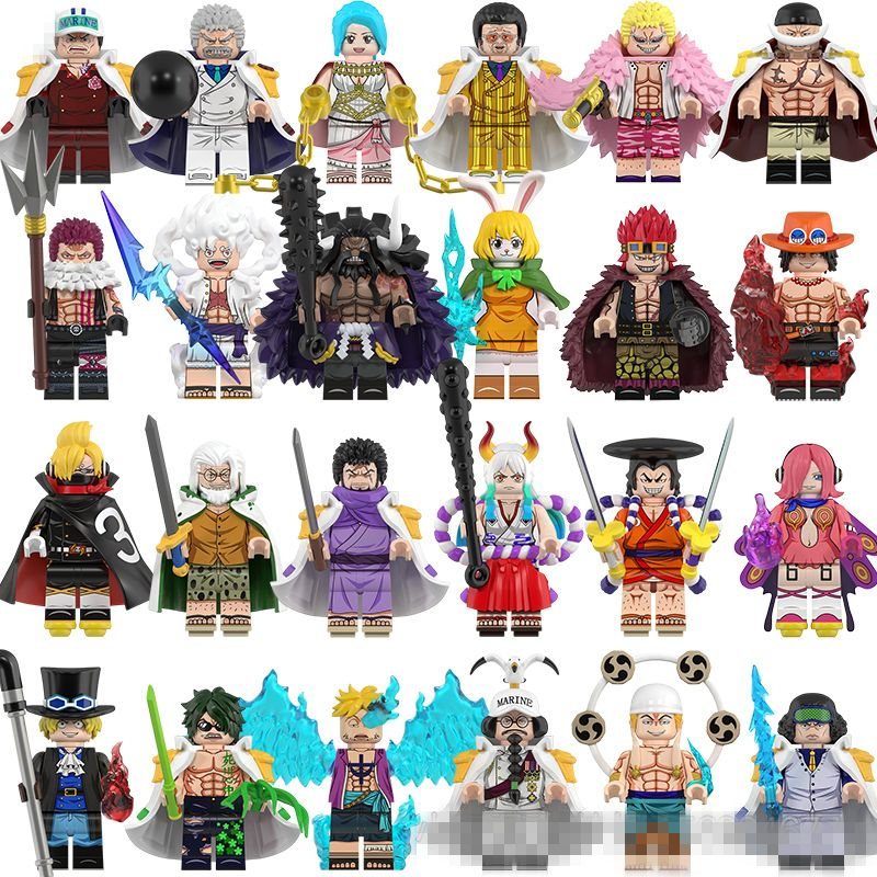 Anime Block Toys Figure Nika Luffy Ace Yamato Kaidou Sanji Building ...