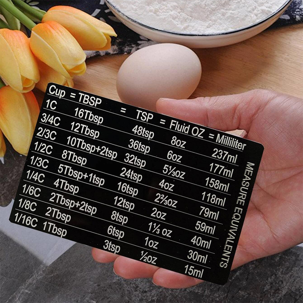 Kitchen Conversion Chart Magnet For Measuring Food & Liquid, Decorative ...