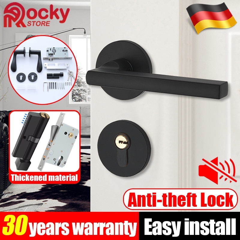 German Split Mute Door Lock Anti-theft Lock Core Alloy Sturdy Durable ...