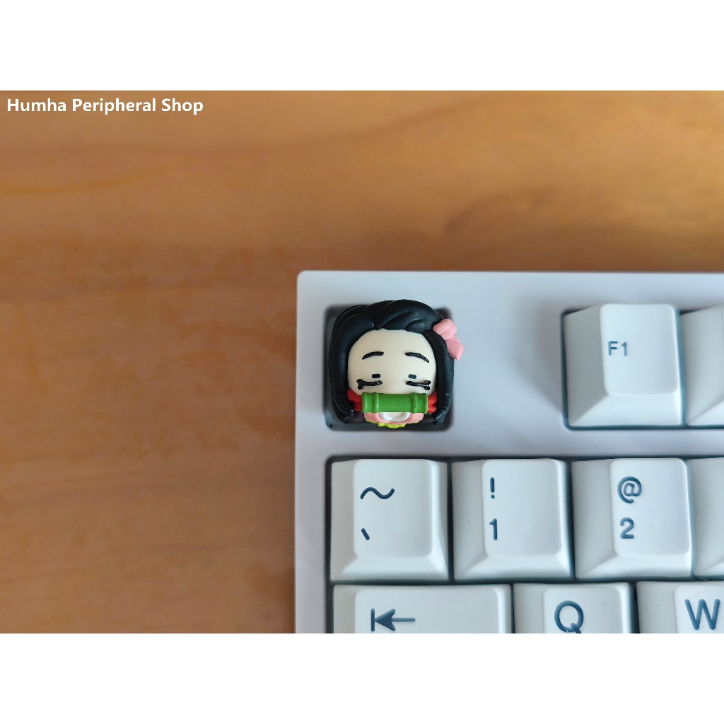 Humha artisan keycap Demon Slayer Kamado Nezuko keycap Hand made Resin ...