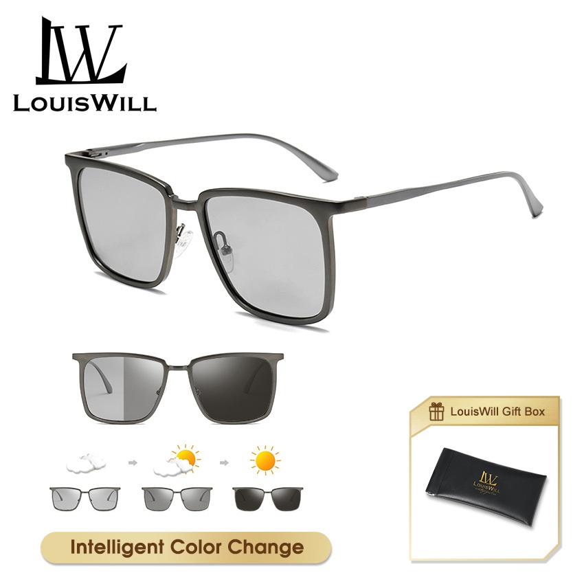 LouisWill Auto Color Changing Sunglasses Photochromic Sunglasses Night ...