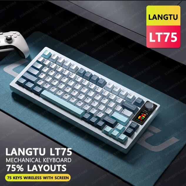 Langtu Lt75 Lt84 Wireless Mechanical Keyboard 80Keys Gaming Bluetooth 2 ...