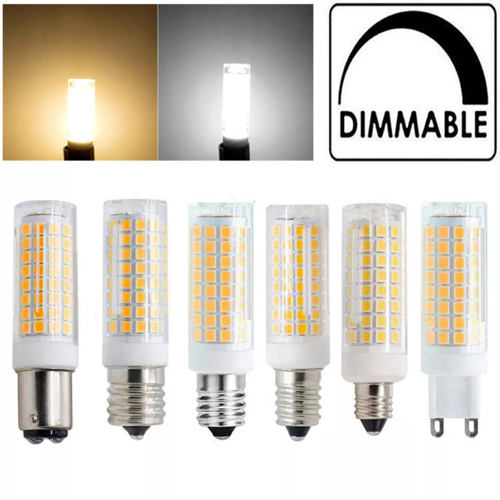 Mini Dimmable LED Corn Light Bulb G4 G9 E11 E14 E12 E17 BA15D 9W 220V SMD Chandelier Lamp ...
