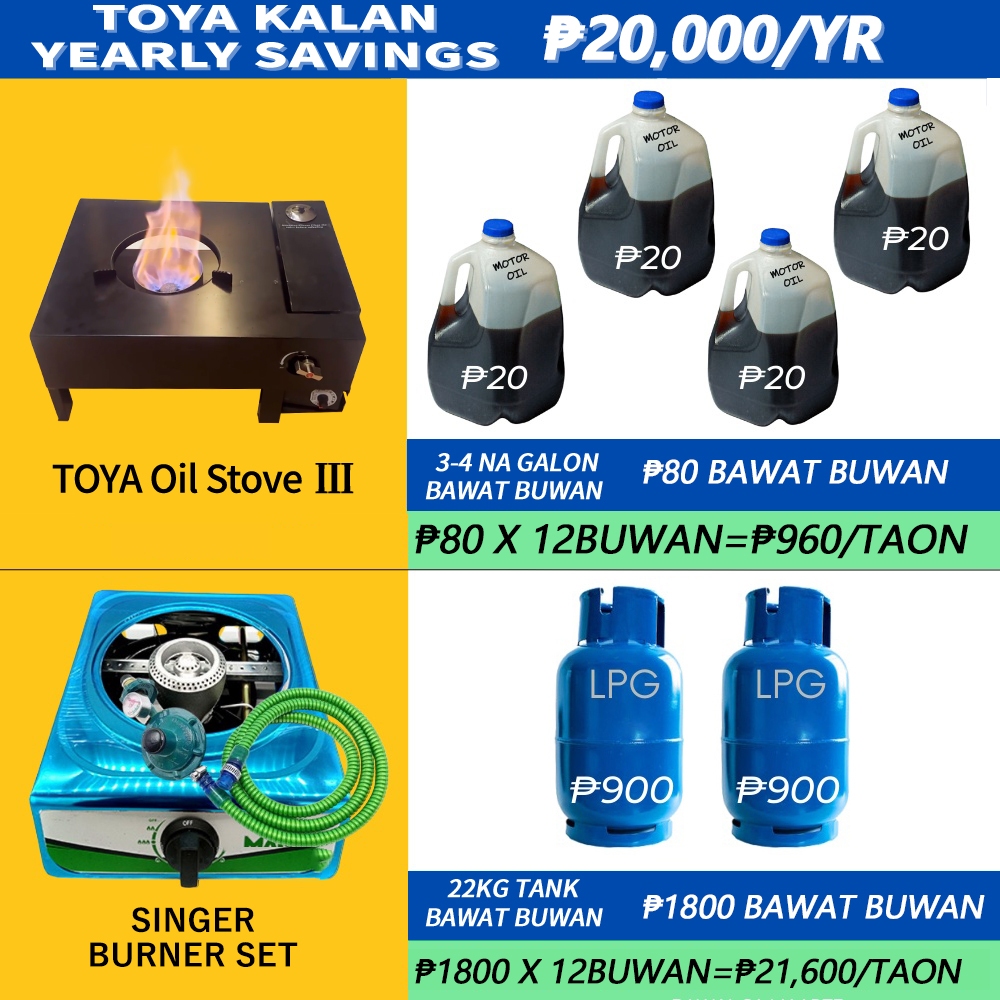 TOYA Kalan De Used Oil Stove Ⅲ Used Oil Kalan Complete Set Blue Flame ...