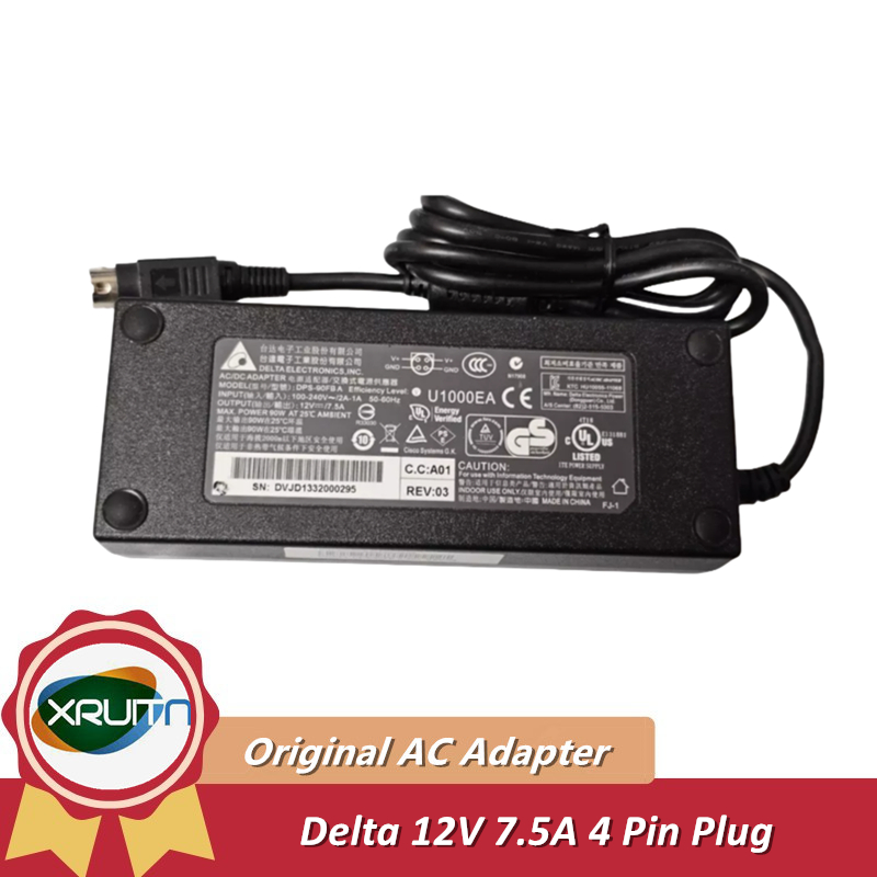 Delta 12V 7.5A 90W 4PIN AC DC Adapter ADP-96W DPS-90FB A For Synology ...