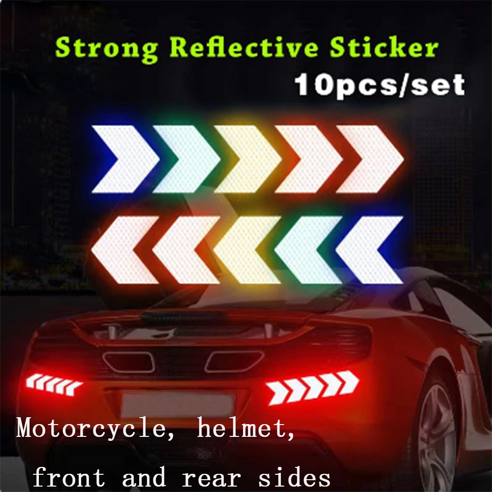 10PCS/set of car bumper reflective safety strip stickers, car ...