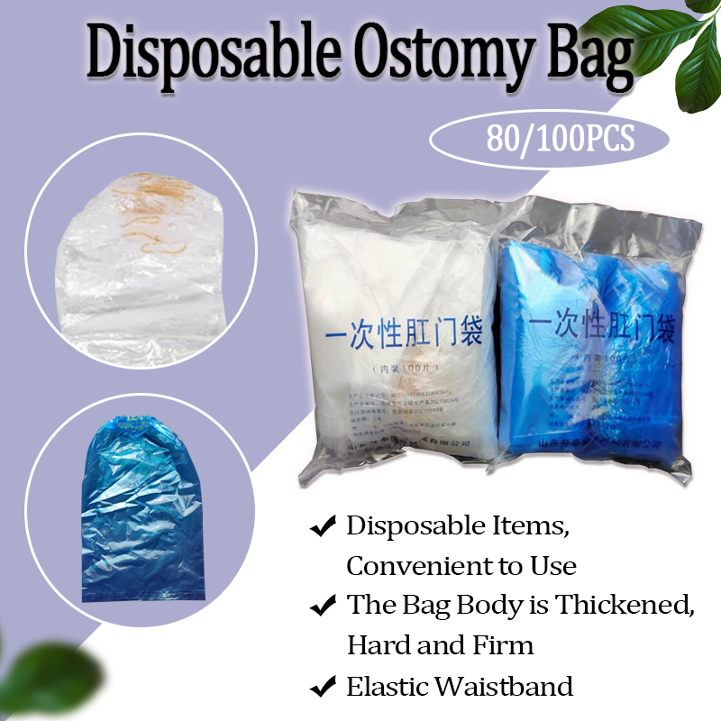 Disposable Banded Clear/Blue Stoma Bag, Ostomy Bag, Stoma Belt, Stoma ...