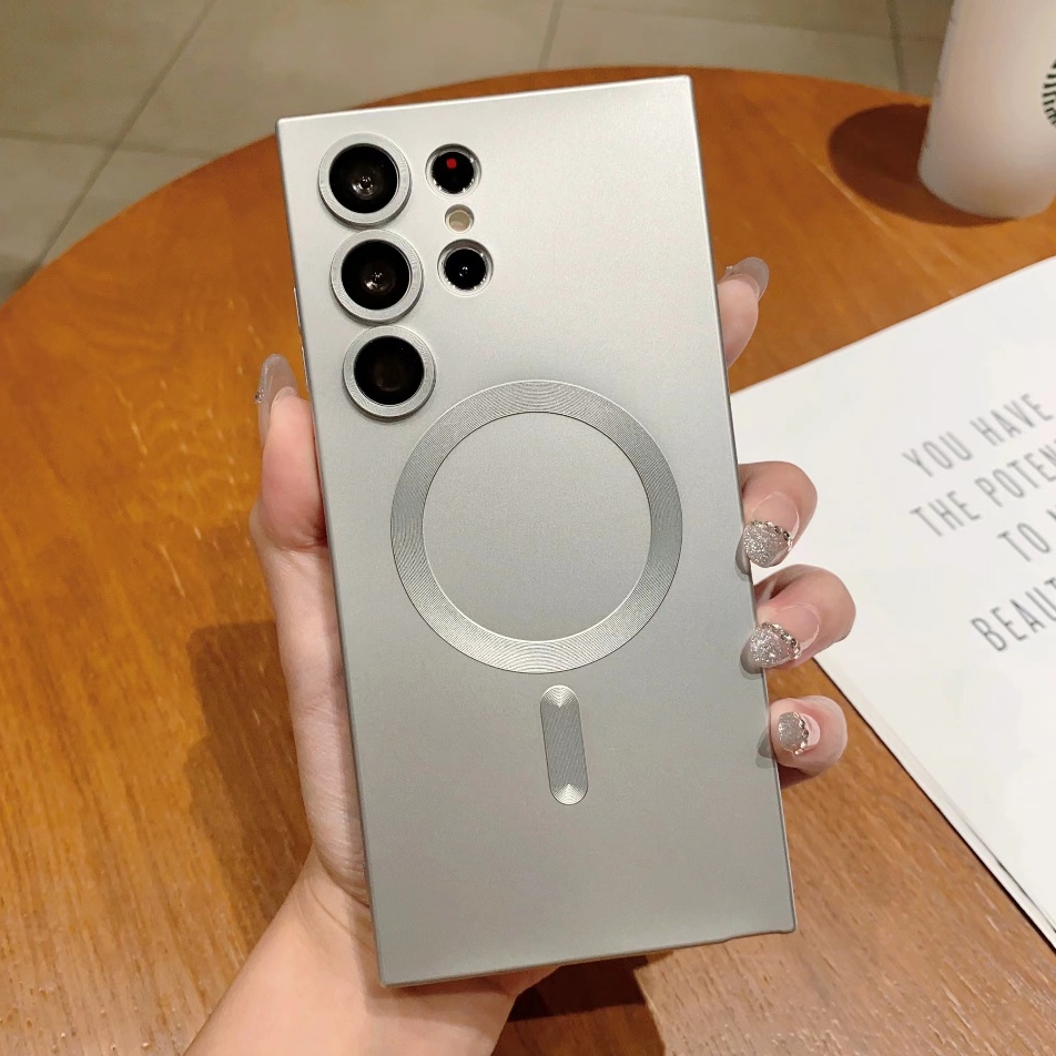 Luxury Matte Magnetic Casing For Samsung Galaxy S25 Ultra S24 Ultra S23 S22 S21 S20 Plus Note 20 ...