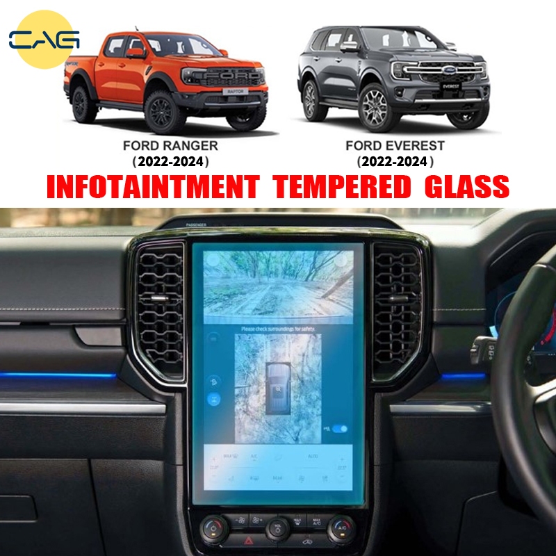 Tempered Glass protective film for 2024 2023 10.1inch 12inch Ford ...